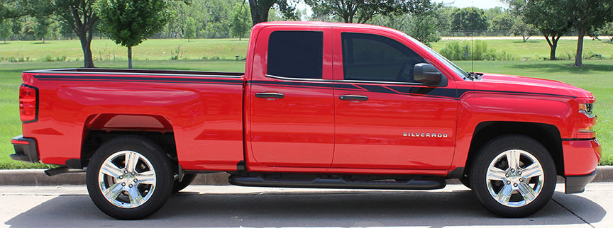 Chevy Silverado Graphics Stripe Decals 2013-2018 | FastCarDecals